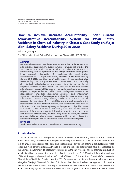 (PDF) How to Achieve Accurate Accountability Under Current ...