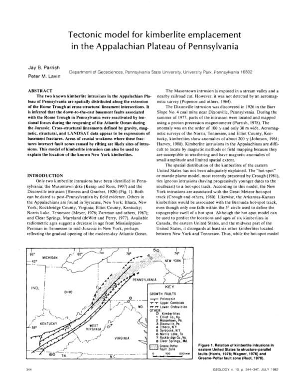 (PDF) Tectonic model for kimberlite emplacement in the Appalachian ...