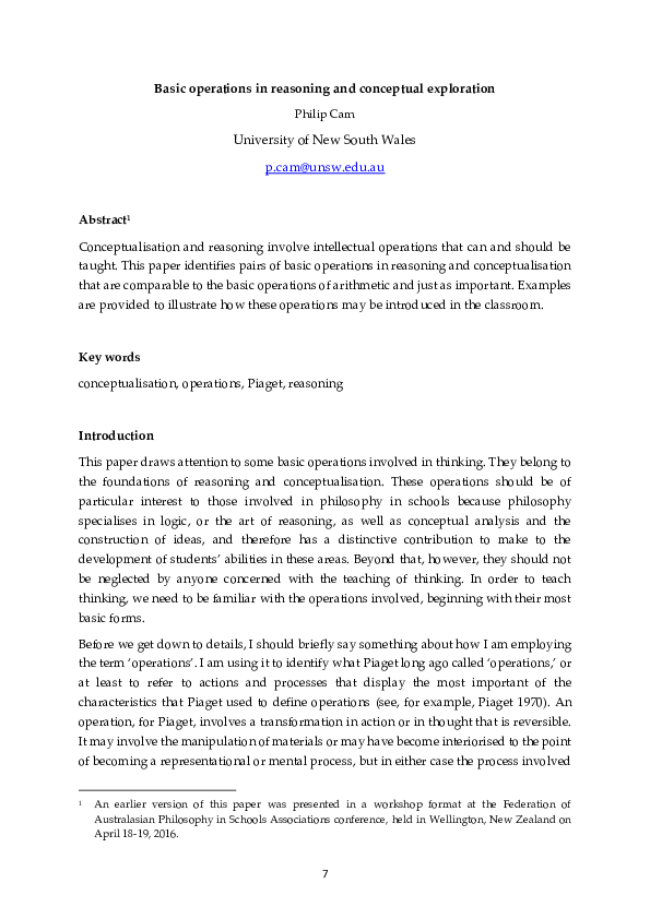 (PDF) Basic operations in reasoning and conceptual exploration