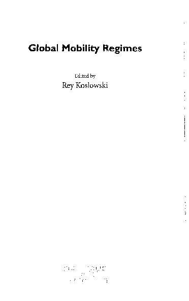 (PDF) Global Mobility Regimes