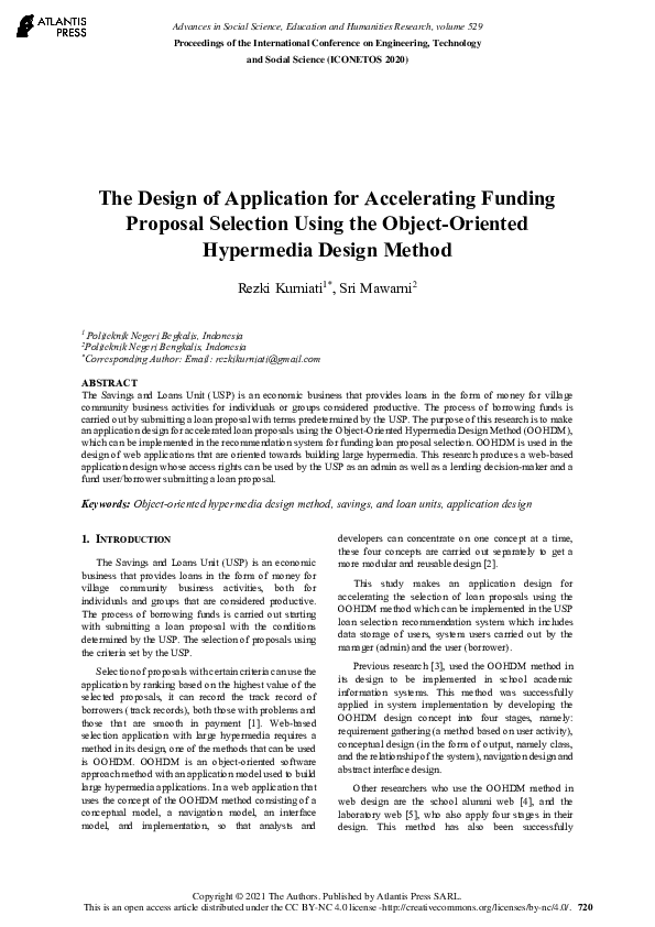 (PDF) The Design of Application for Accelerating Funding Proposal ...