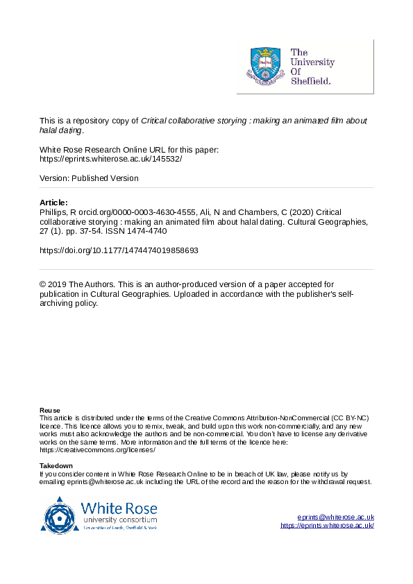 (PDF) Critical collaborative storying: making an animated film about halal dating