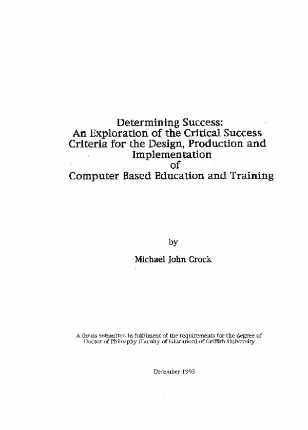 (PDF) Determining Success: An Exploration of the Critical Success Criteria for the Design ...