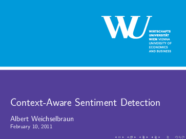 (PDF) Slides: Context Aware Sentiment Detection