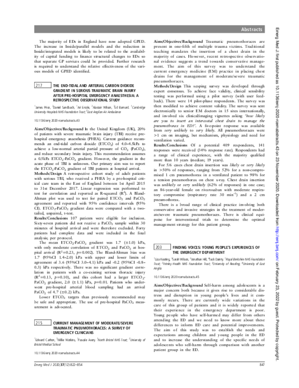 (PDF) 217 The end-tidal and arterial carbon dioxide gradient in serious ...