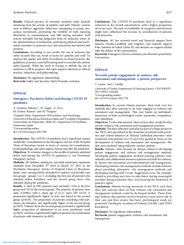 (PDF) Towards patient engagement in violence risk assessment and ...