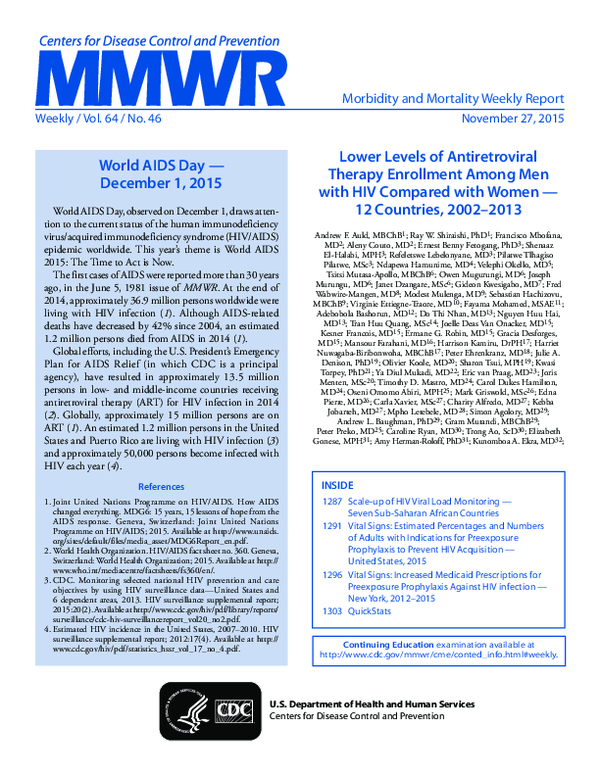 (PDF) Scale-up of HIV Viral Load Monitoring - Seven Sub-Saharan African ...