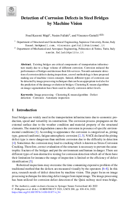 Pdf Detection Of Corrosion Defects In Steel Bridges By Machine Vision