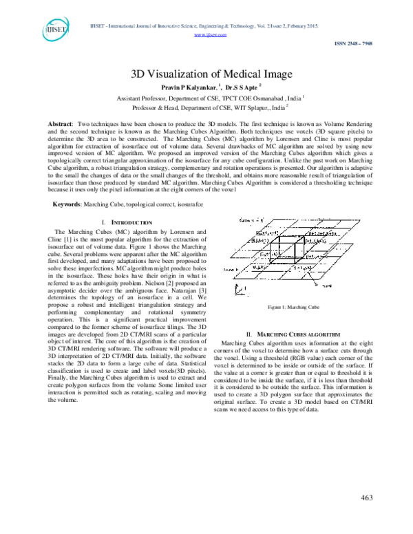 (PDF) 3D Visualization of Medical Image
