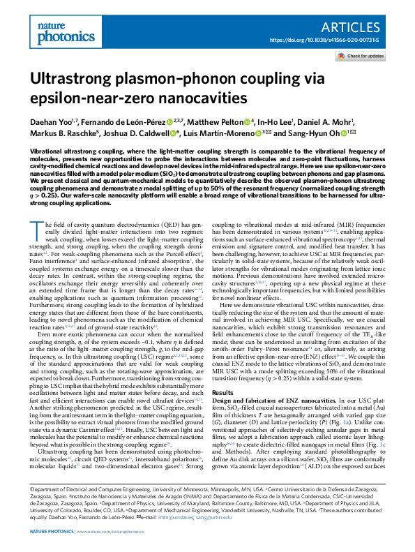 (PDF) Ultrastrong plasmon–phonon coupling via epsilon-near-zero ...