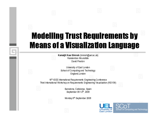 (PDF) Modelling Trust Requirements by Means of a Visualization Language
