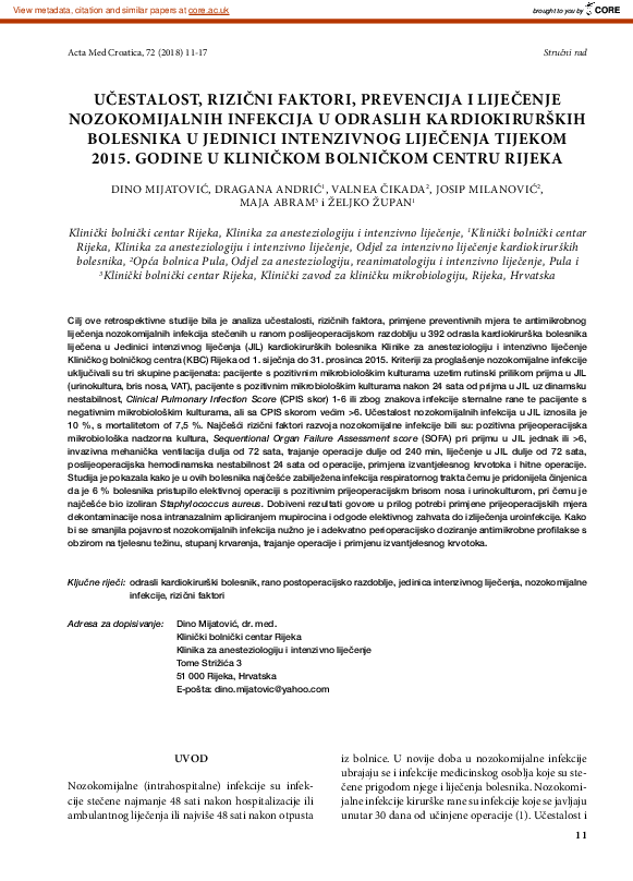 (PDF) Frequency, Risk Factors, Prevention and Treatment of Nosocomial ...