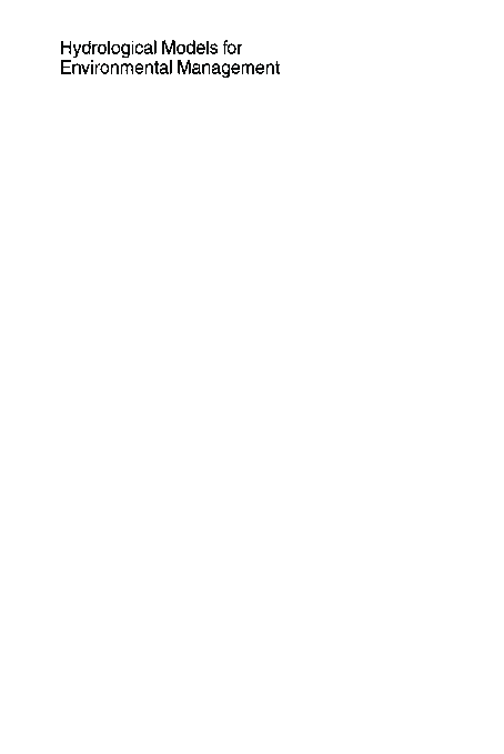 (PDF) Hydrological Models for Environmental Management