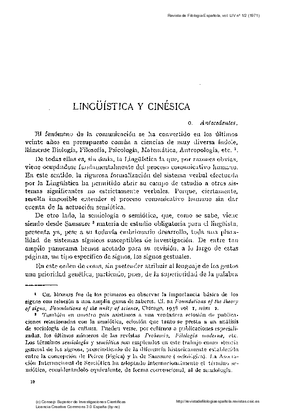 (PDF) Lingüística y cinésica