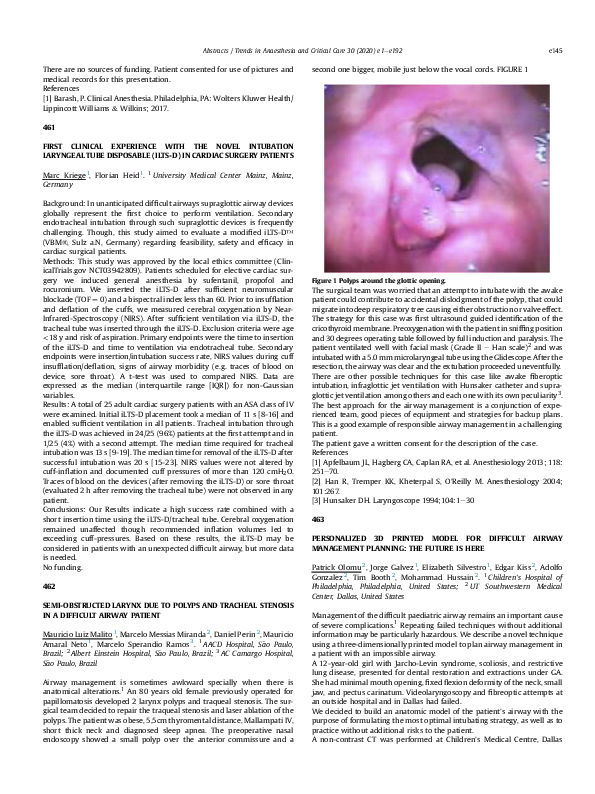 (PDF) Semi-obstructed larynx due to polyps and tracheal stenosis in a ...