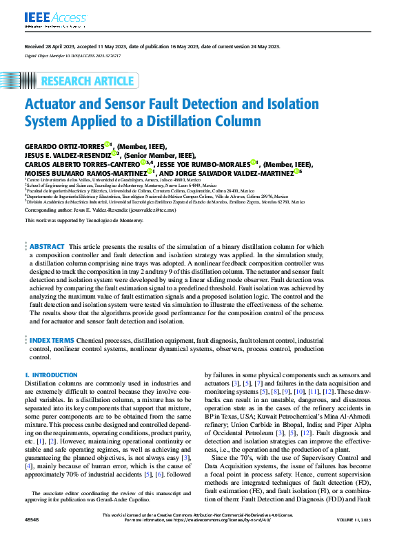 (PDF) Actuator and Sensor Fault Detection and Isolation System Applied ...