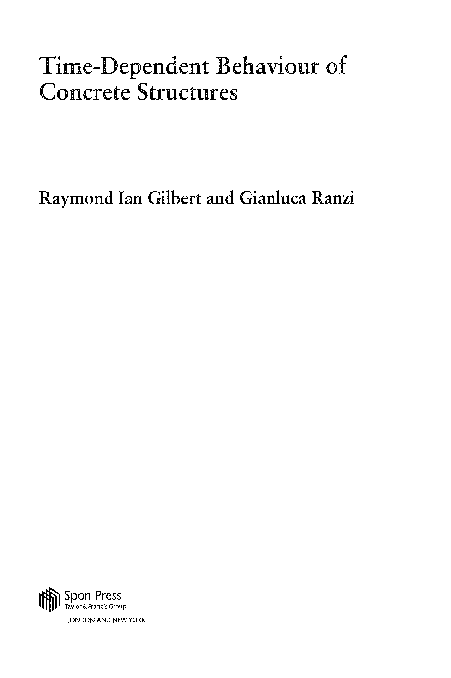 (PDF) Time-Dependent Behaviour of Concrete Structures