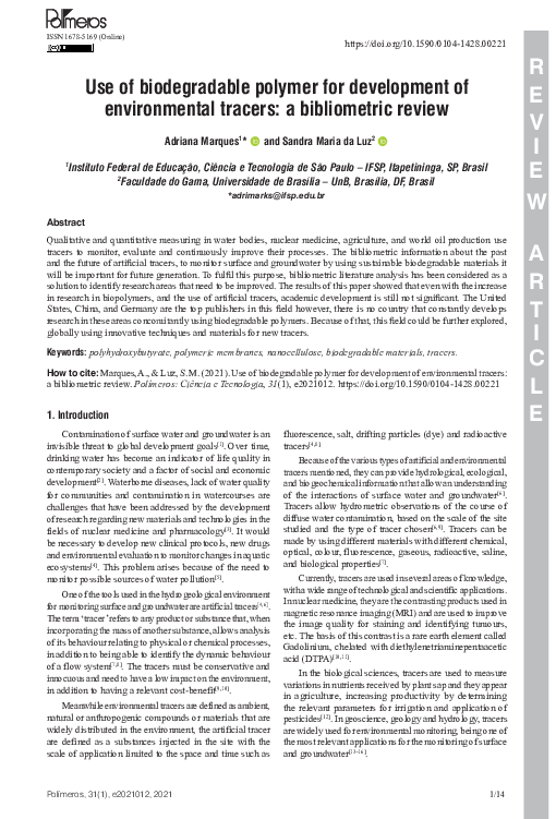 (PDF) Use of biodegradable polymer for development of environmental ...