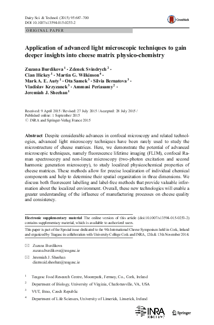 (PDF) Application of advanced light microscopic techniques to gain ...