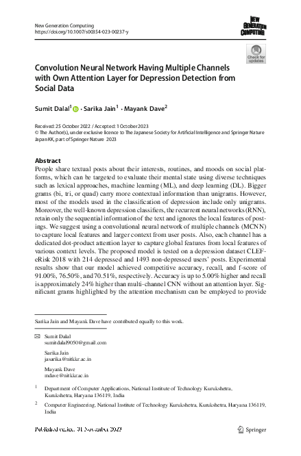 (PDF) Convolution Neural Network Having Multiple Channels with Own ...