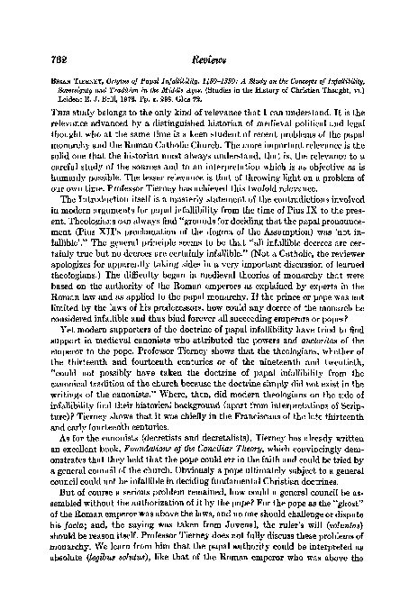 (PDF) Origins of Papal Infallibility, 1150-1350. A Study on the ...