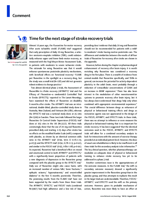 (PDF) Time for the next stage of stroke recovery trials