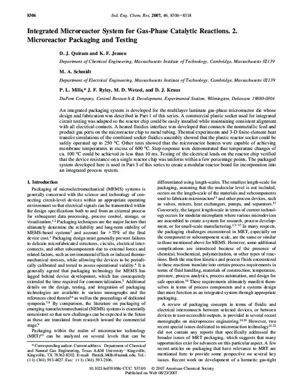 (PDF) Integrated Microreactor System for Gas-Phase Catalytic Reactions ...