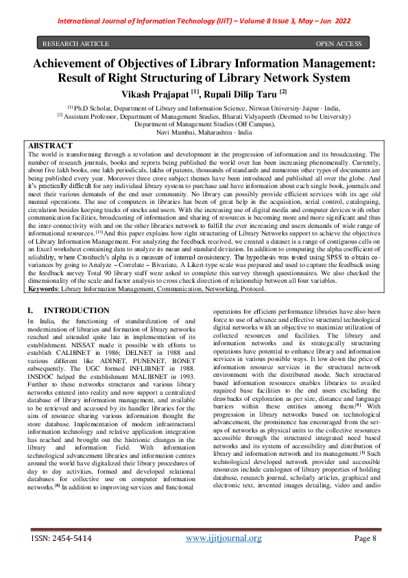 (PDF) Achievement of Objectives of Library Information Management ...