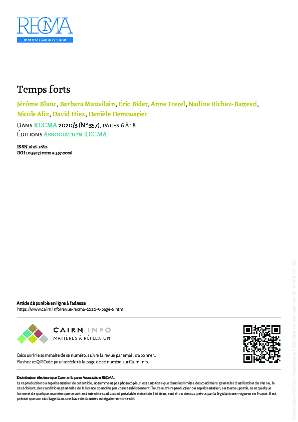 (PDF) Temps forts