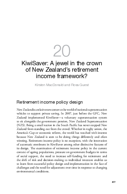 (PDF) KiwiSaver: A jewel in the crown of New Zealand’s retirement ...