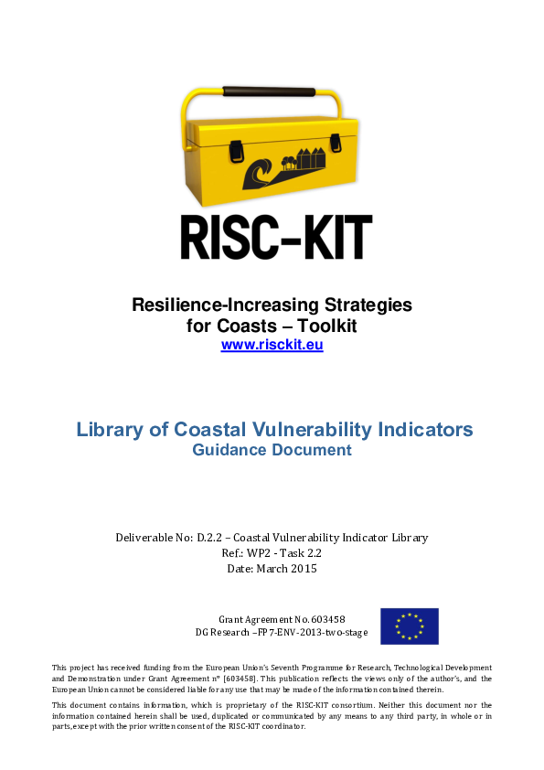 (PDF) Library of Coastal Vulnerability Indicators Guidance Document