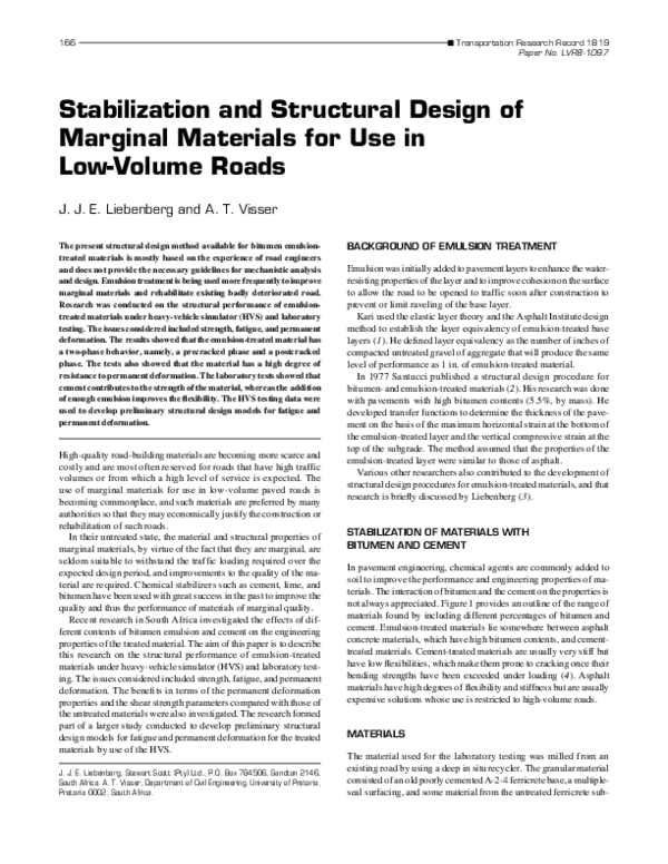 (PDF) Stabilization and Structural Design of Marginal Materials for Use ...