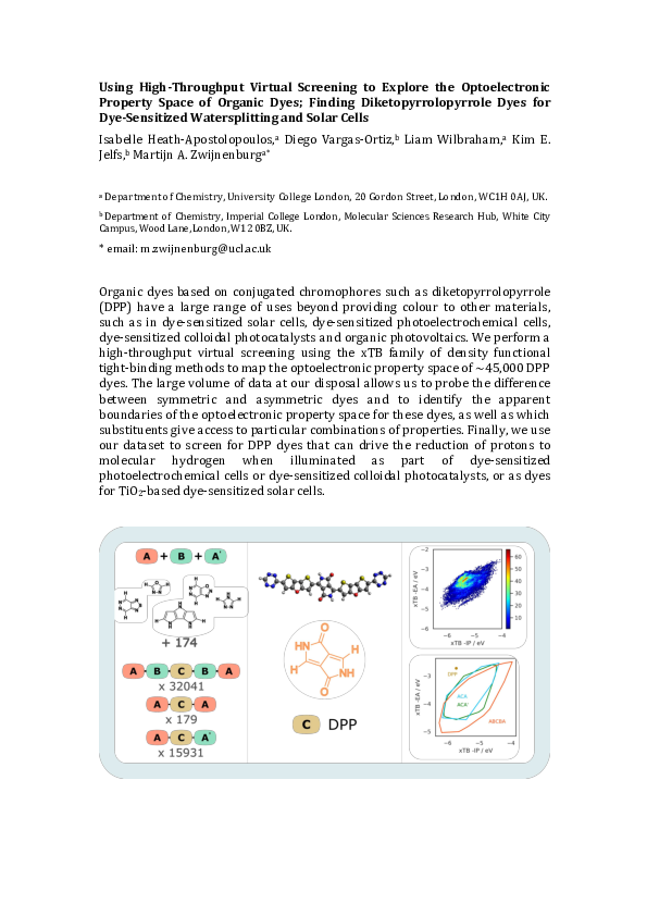 (PDF) High-Throughput Screening of Diketopyrrolopyrrole Dyes
