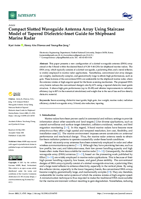 (PDF) Compact Slotted Waveguide Antenna Array Using Staircase Model of ...