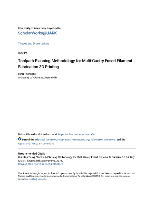 (PDF) Toolpath Planning Methodology for Multi-Gantry Fused Filament Fabrication 3D Printing
