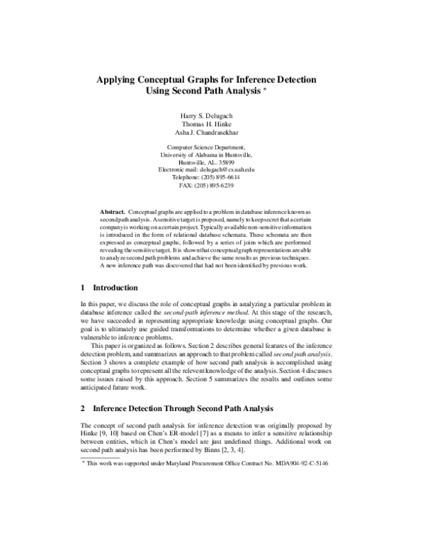 Pdf Applying Conceptual Graphs For Inference Detection Using Second