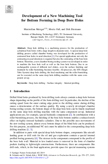 (PDF) Development of a New Machining Tool for Bottom Forming in Deep ...