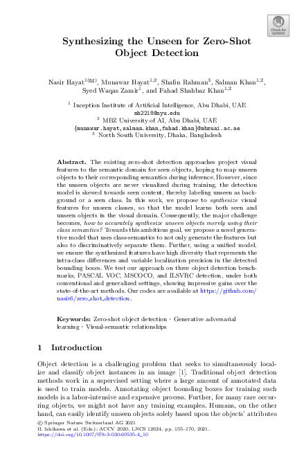 Pdf Synthesizing The Unseen For Zero Shot Object Detection