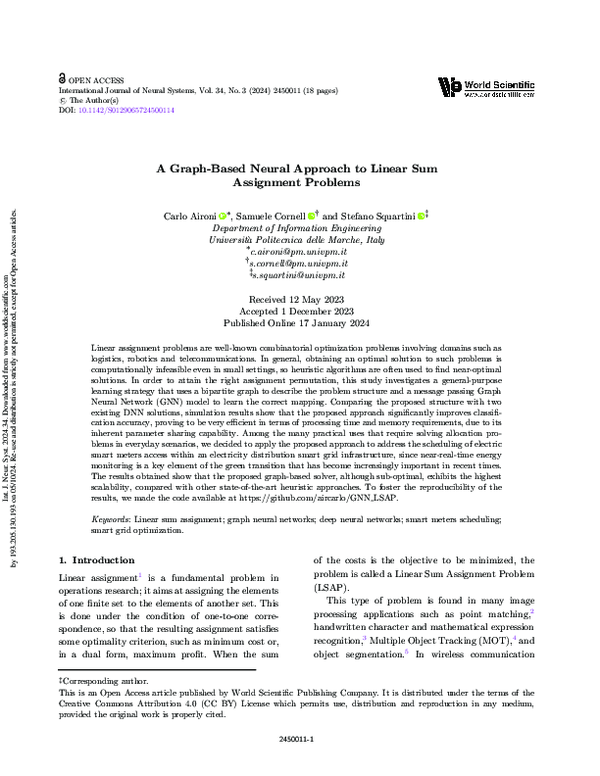 (PDF) A Graph-Based Neural Approach to Linear Sum Assignment Problems