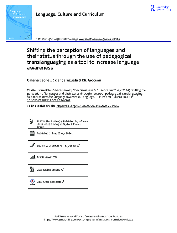(PDF) Shifting the perception of languages and their status through the ...