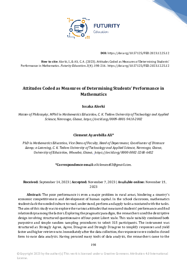 (PDF) Article Alorki Attitudes Futurity