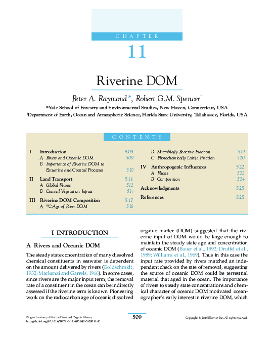 (PDF) Biogeochemistry of Marine Dissolved Organic Matter