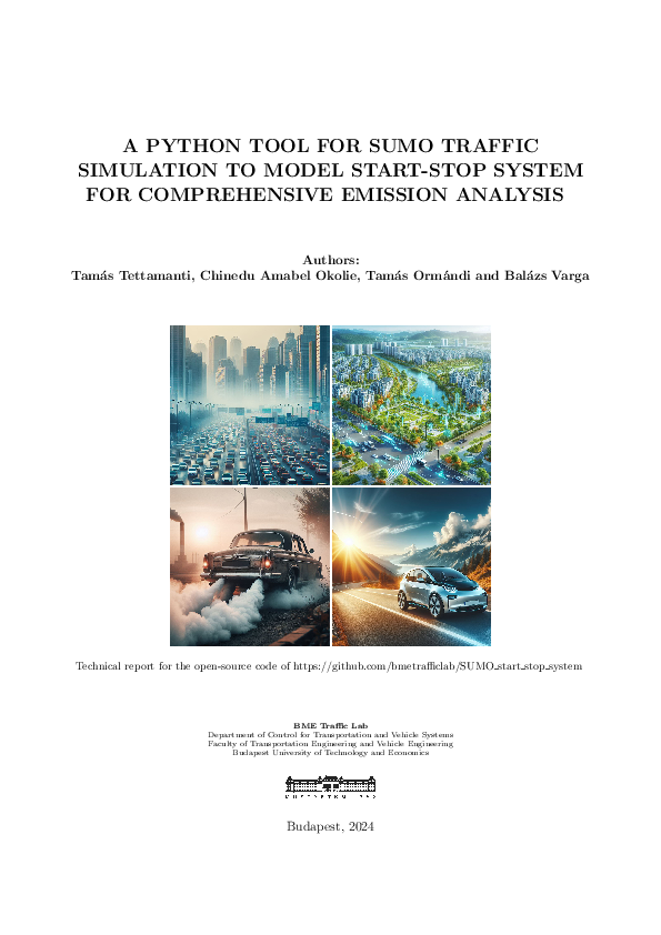 (PDF) A Python tool for SUMO traffic simulation to model start-stop ...