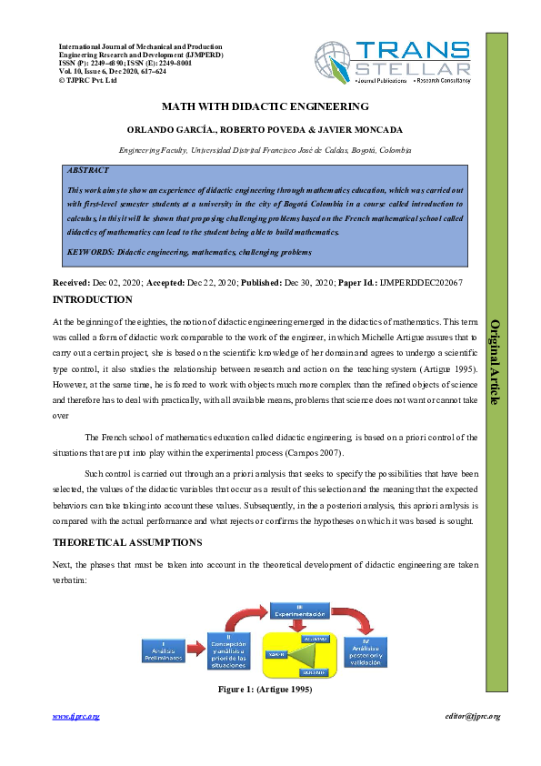 (PDF) Math with Didactic Engineering