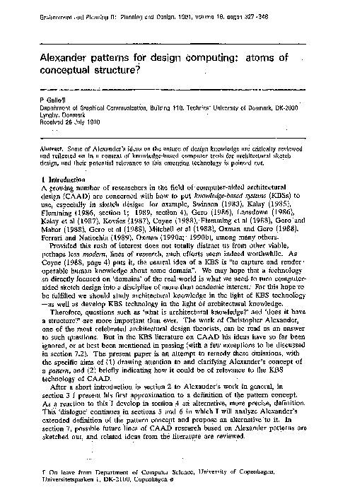(PDF) Alexander patterns for design computing: atoms of conceptual structure?