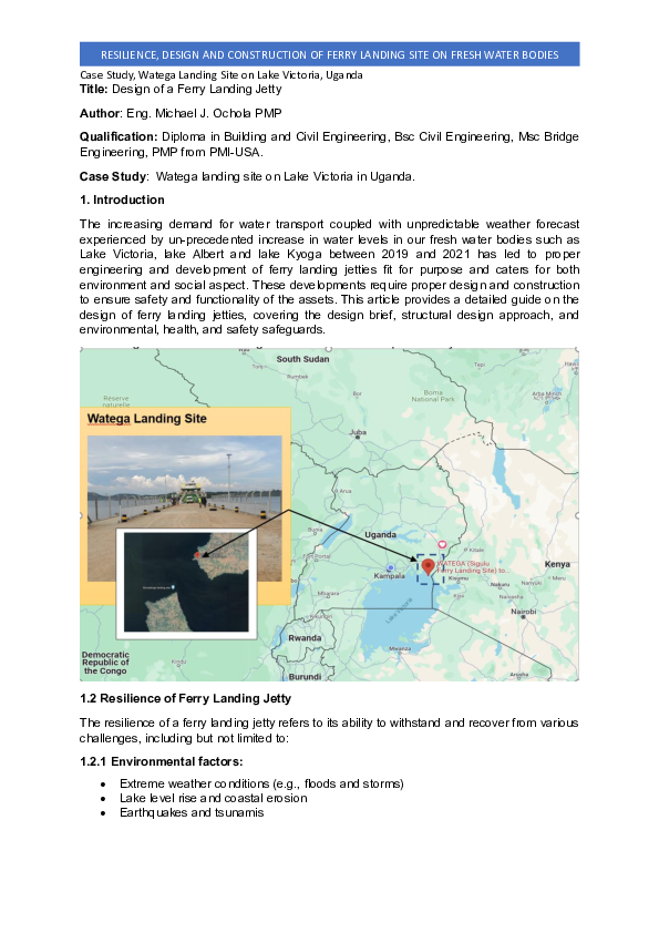 (PDF) Title: Design of a Ferry Landing Jetty
