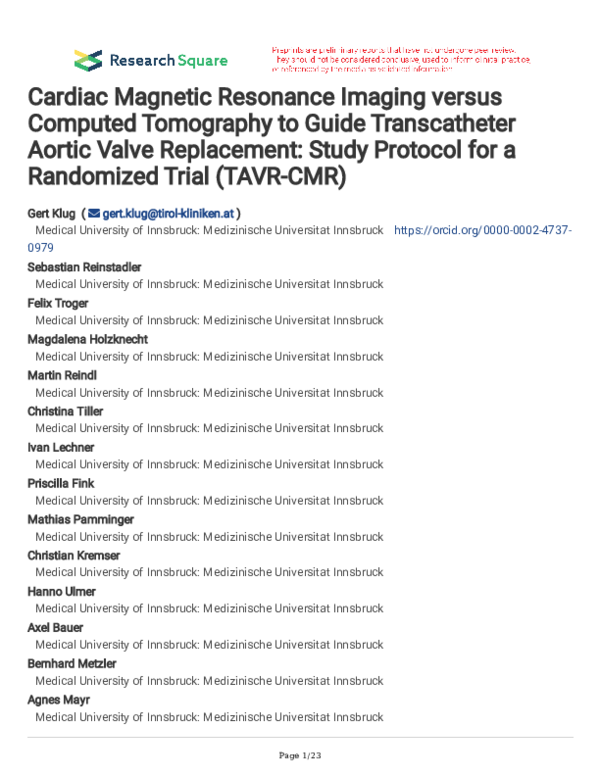 (PDF) Cardiac Magnetic Resonance Imaging versus Computed Tomography to ...