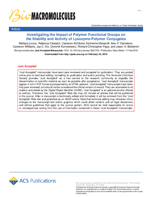 (PDF) Investigating the Impact of Polymer Functional Groups on the ...