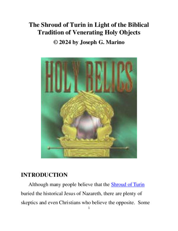 (PDF) The Shroud of Turin in Light of the Biblical Tradition of ...