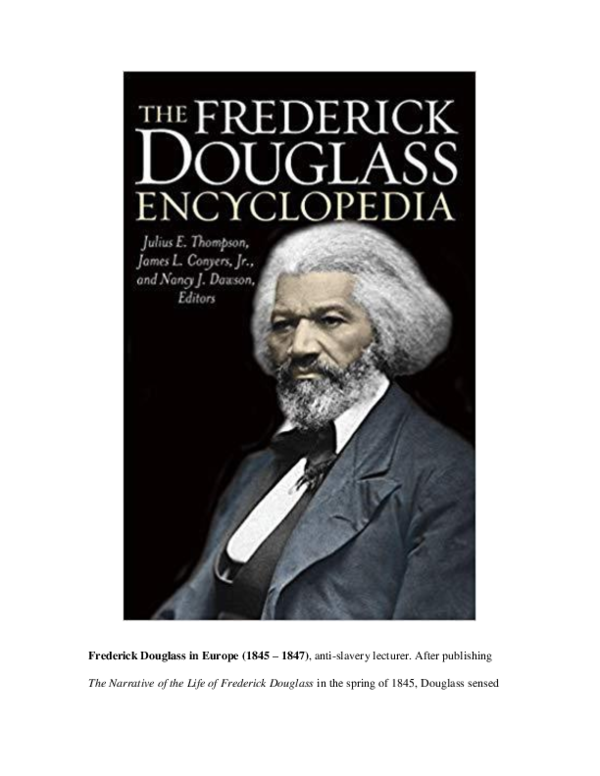 (PDF) Frederick Douglass in Europe